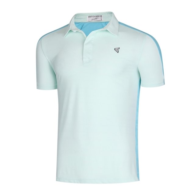 남성 골프웨어 스판 반팔 카라 티셔츠 LB-KAHG-21SM20-블루