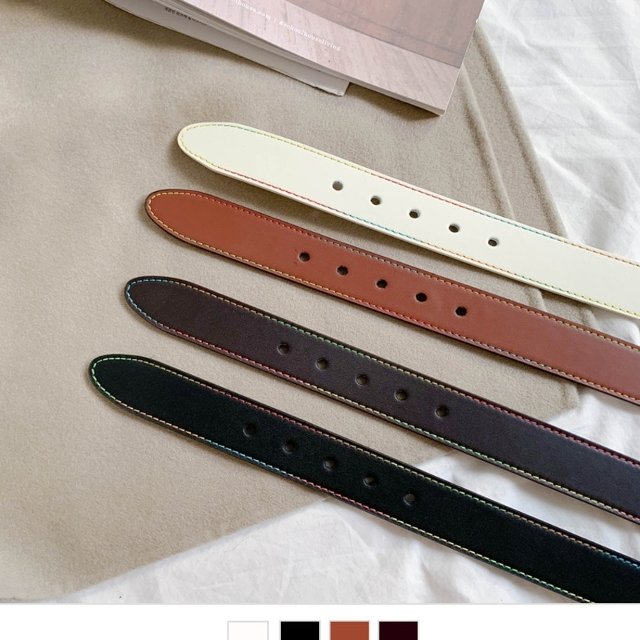 남녀공용 소가죽 무지개벨트 (4color)