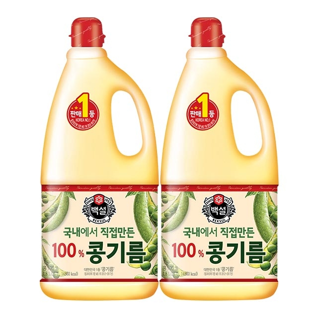 [CJ] 백설 콩기름 1.8L x 2개