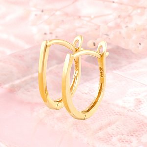 [골드퀸즈] 14K U자 11mm 링 귀걸이