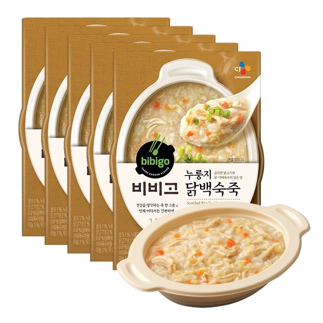 [CJ] 비비고 누룽지닭백숙죽 280G x 5개