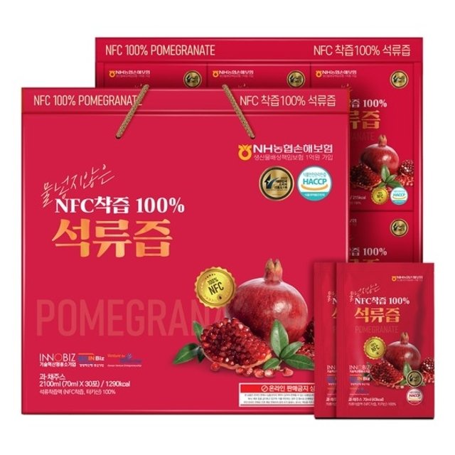 더존건강 NFC착즙 100백프로 석류즙 70ml (30포)