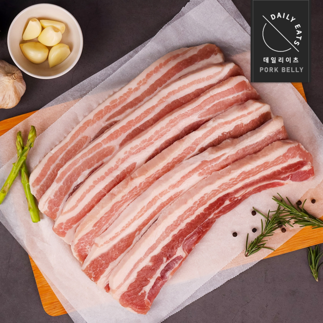 [데일리이츠] 프리미엄 삼겹살 슬라이스 2kg (1kg*2팩/구이용)