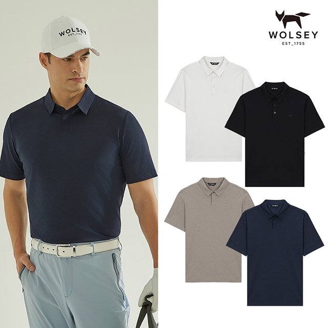 [Wolsey] 울시 24SS 최신상! 기능성 쿨 카라티 4종 세트, 남성