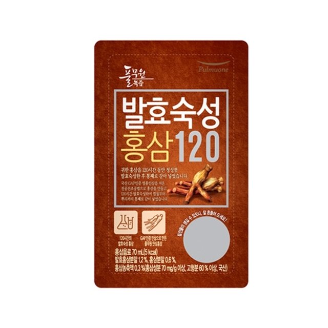 [풀무원녹즙_정기배달상품]발효숙성홍삼120 (70ml) [20일(4주/주 5회,월~금 배달)]