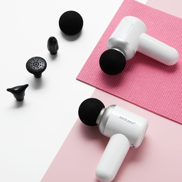 휴플러스 코드제로 미니 마사지건 Cordzero-G9 (화이트+실버)