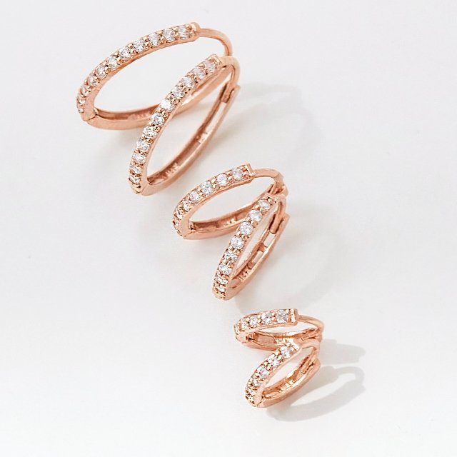 [제이몽드] 14K 글리터 11mm 원터치귀걸이