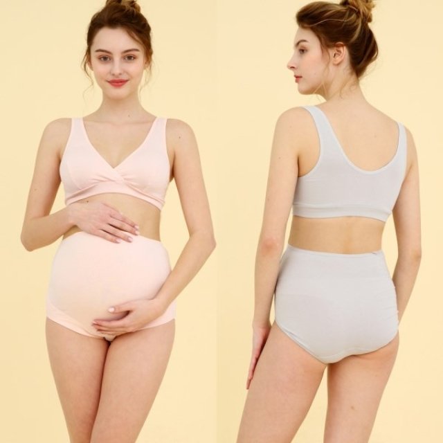 [쁘띠마리에]면스판 캡내장 수유브라팬티세트 4color M,L,XL 95,100,105 SET_P301939056
