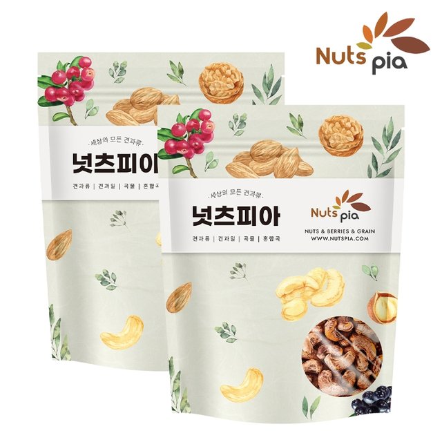 [넛츠피아] 구운 통 캐슈넛 200g x 2봉