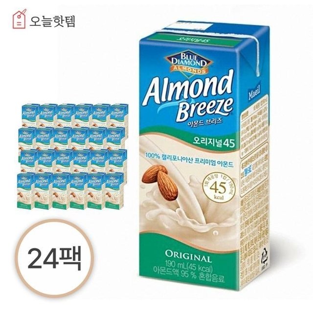 [아몬드브리즈] 오리지널 190ML 24팩 단백질음료 두유