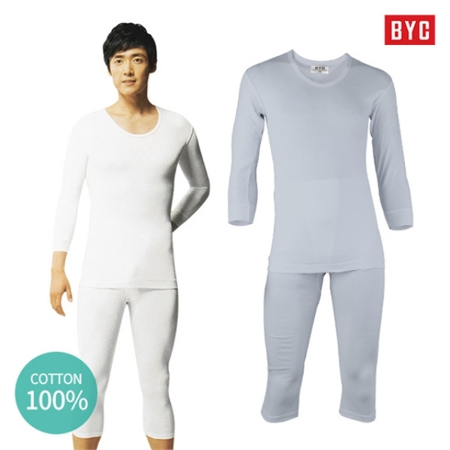 [BYC]남자 베스트 7부 순면내복 상하세트_P087945494