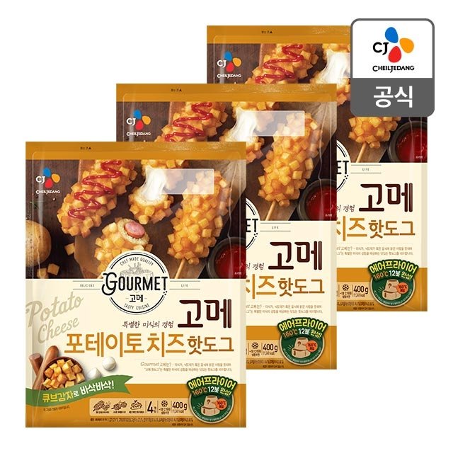 [CJ] 고메핫도그 포테이토치즈 400G x 3봉