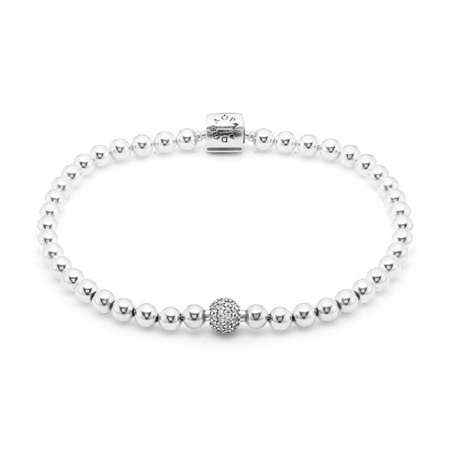 판도라 598342CZ 비즈 파베 실버 팔찌