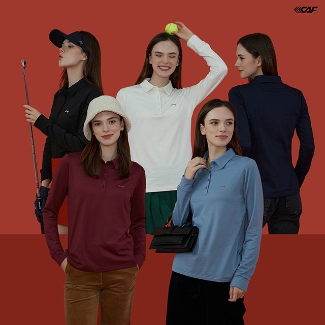 르까프 23FW 기능성 기모 카라티셔츠 5종, 여성