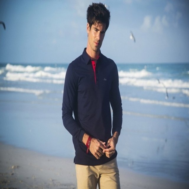 [그렉노먼]남성 긴팔 카라 티셔츠 (네이비)HMG18-TS103_P343489321