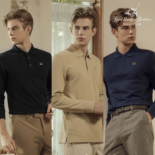 [RCBPC]RCB폴로클럽 남성 캐주얼 긴팔 PK티셔츠PLLT241M_P347111436