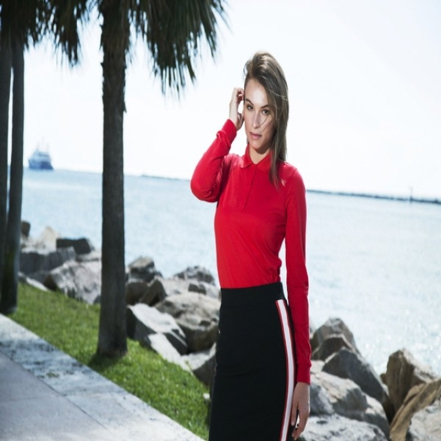 [그렉노먼]여성 긴팔 카라 티셔츠 (레드)HWG18-TS104_P343489482