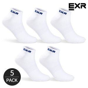 EXR 남성 심플 스탠다드 발목양말 5P_WHBL