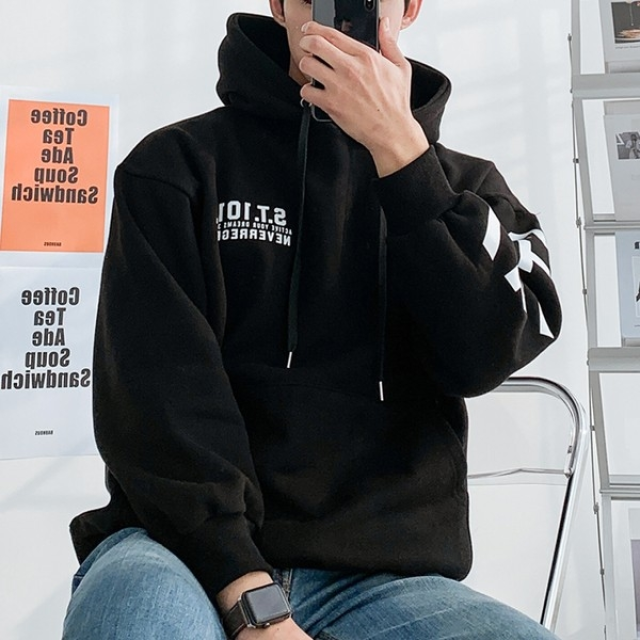 [칸디스]3COL/오버핏 기모 1017프린팅 후드티_P344122447