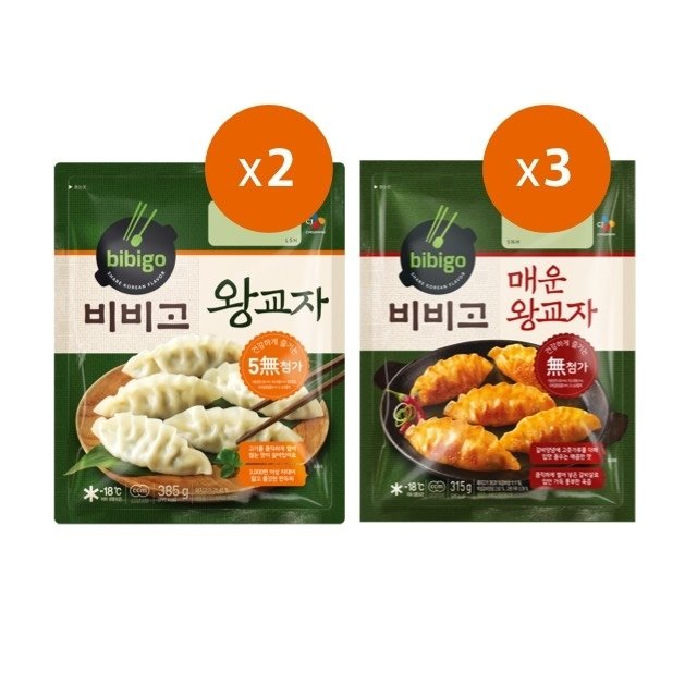 [CJ] 비비고 왕교자385G 2봉 +매운왕교자315G 3봉