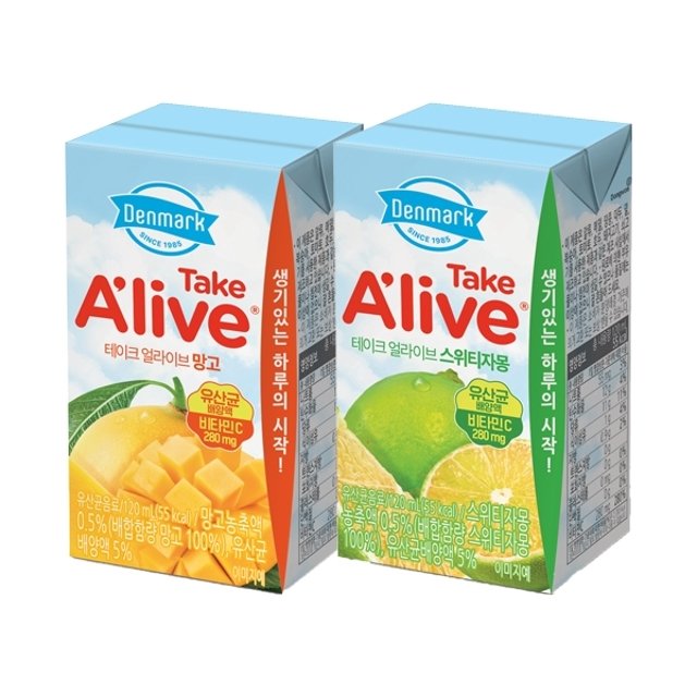 [SP]덴마크 테이크얼라이브 120ml x 24개/자몽/망고