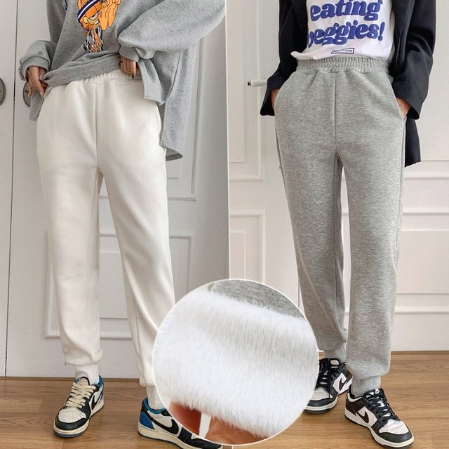 [남녀공용/롱숏ver.] 시그니처 융기모 조거팬츠 4color / 빅사이즈 F-XL 밍크 트레이닝 바지 / 주머니 [국내생산]