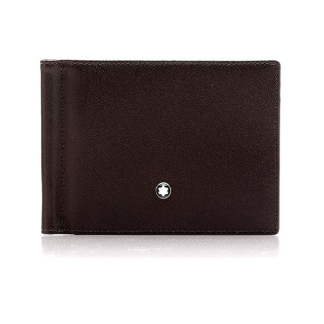 MONTBLANC 몽블랑 114547 마이스터스튁 머니 클립이 포함된 6cc 지갑 스몰(브라운)