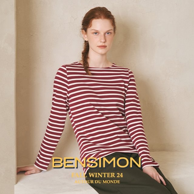 [초특가]벤시몽 24FW 코튼블렌딩 스트라이프셔츠 4종, 여성